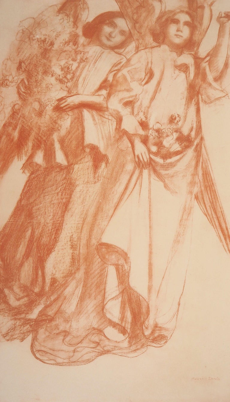 Maurice Denis - Two Angels in Celebration - Original lithograph For ...