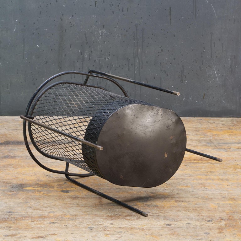 Maurice Duchin Floating Iron Mesh Wastebasket Trash Can Expanded Metal ...