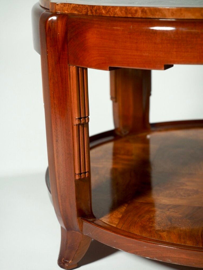 Maurice Dufrene Low Round Table with Marble Top For Sale at 1stDibs ...