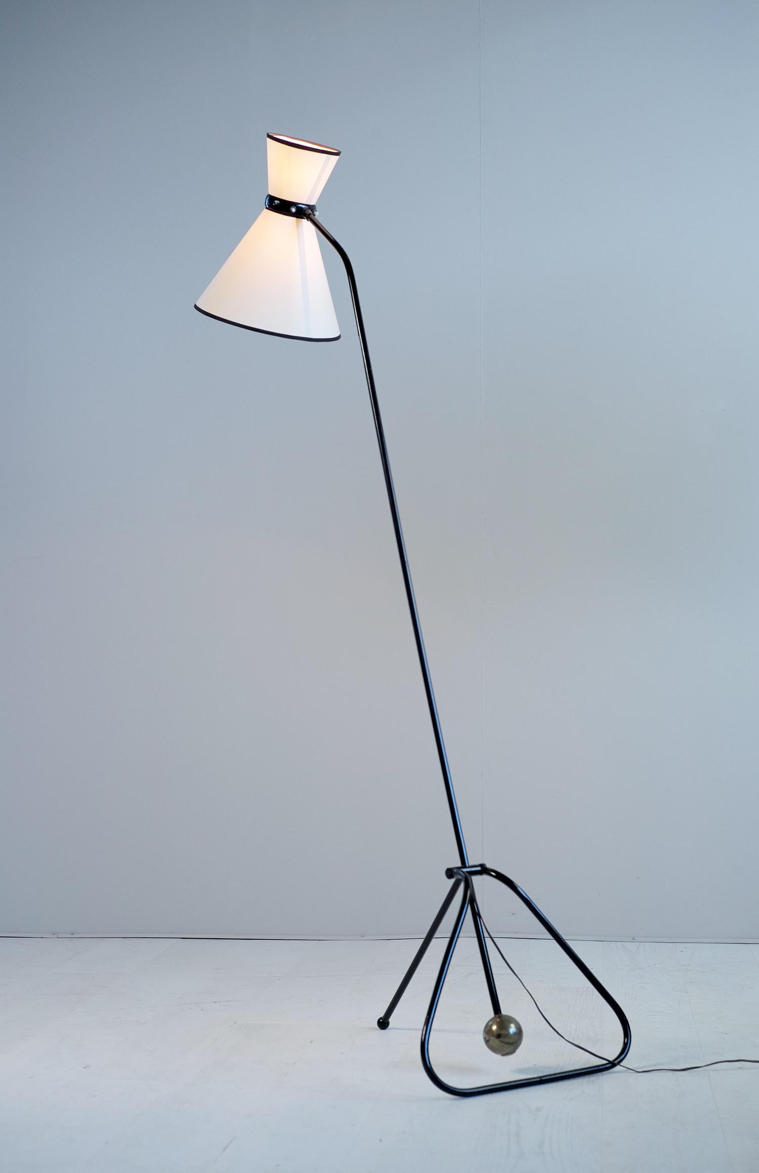 Maurice Flachet, Counterweight Floor Lamp, Guillemard Edition, Belgium ...