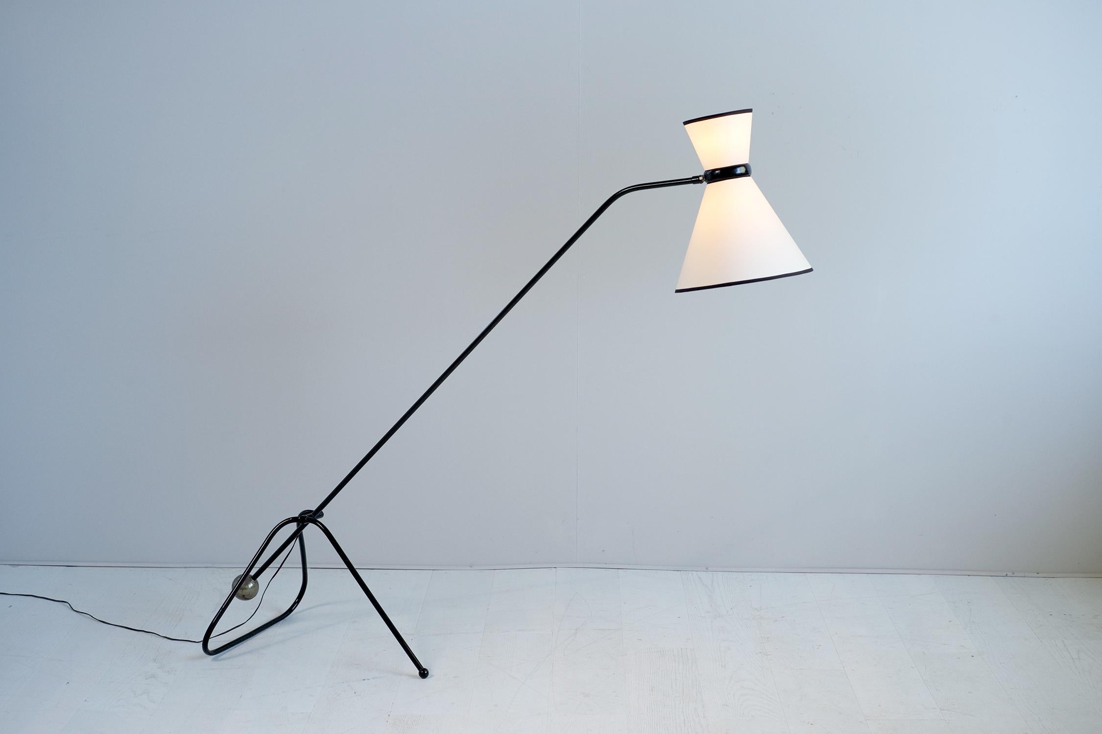 Maurice Flachet, Counterweight Floor Lamp, Guillemard Edition, Belgium ...
