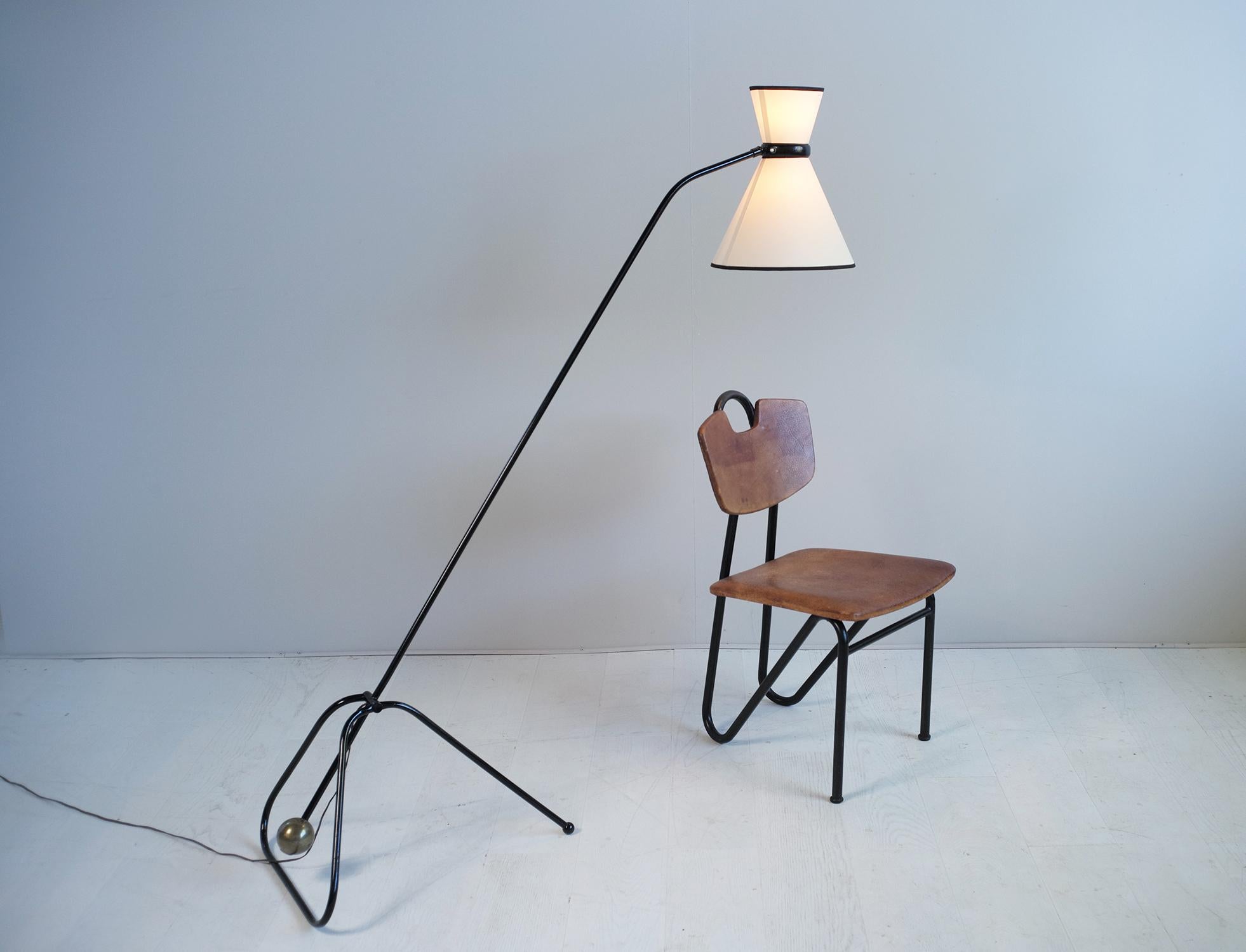 Maurice Flachet, Counterweight Floor Lamp, Guillemard Edition, Belgium ...