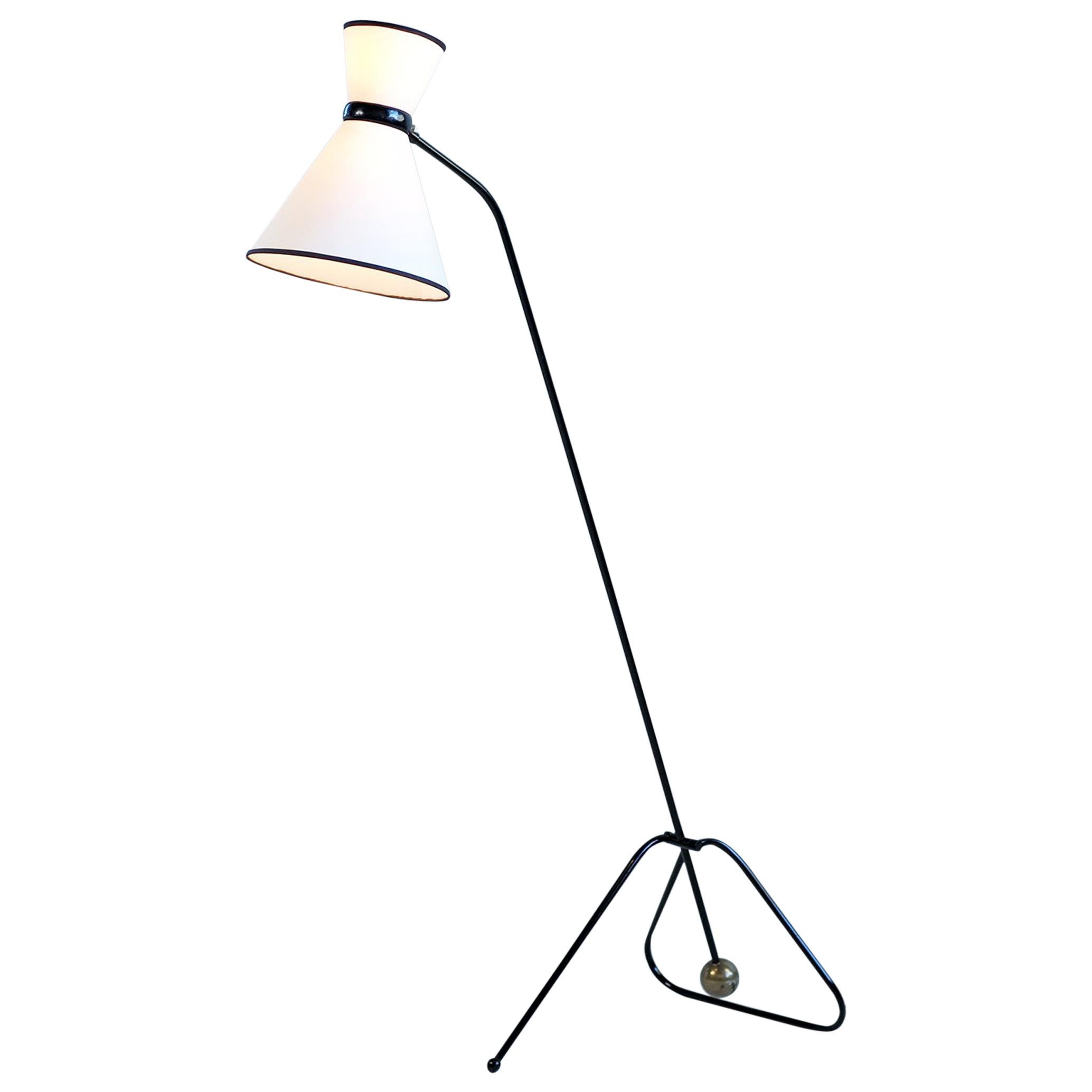 Maurice Flachet, Counterweight Floor Lamp, Guillemard Edition, Belgium ...