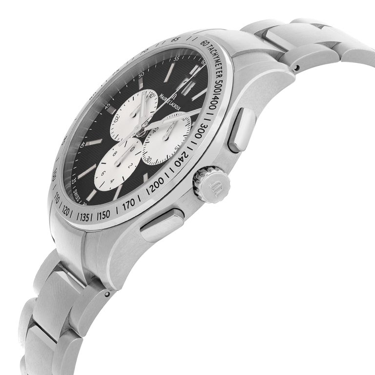 Maurice Lacroix Miros Steel Black Dial Quartz Mens Watch MI1028-SS002 ...