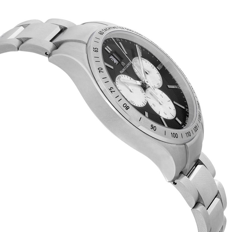 Maurice Lacroix Miros Steel Black Dial Quartz Mens Watch MI1028-SS002 ...