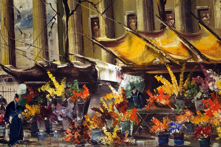 Maurice Legendre - La Madelaine Flower Market in Paris at 1stDibs