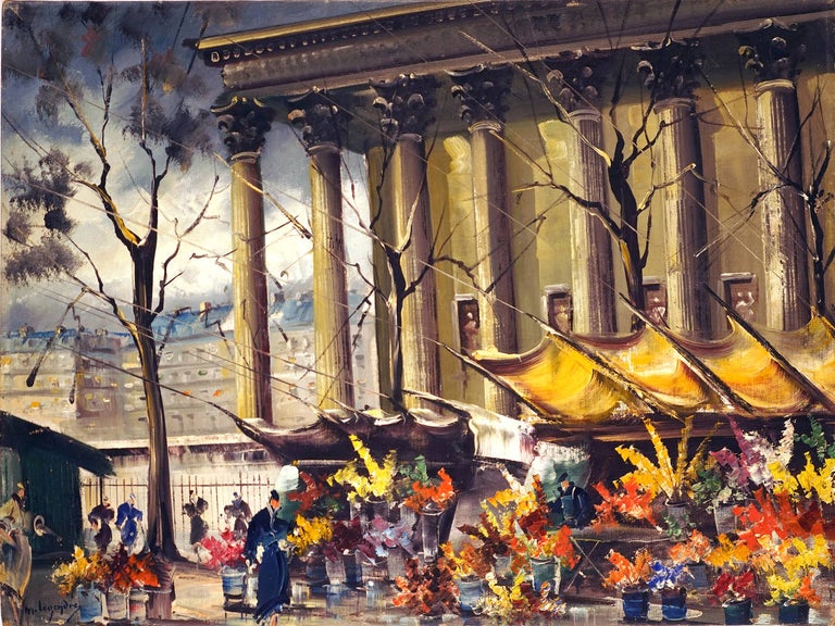 Maurice Legendre - La Madelaine Flower Market in Paris at 1stDibs