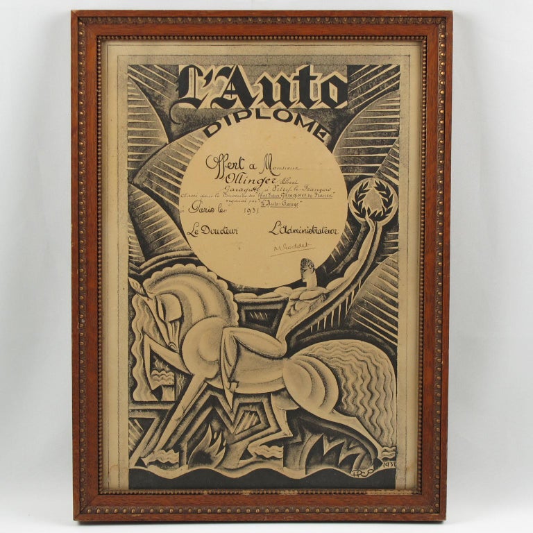 Maurice Picaud Aka Pico Rare French Automobile Magazine Art Deco Print ...