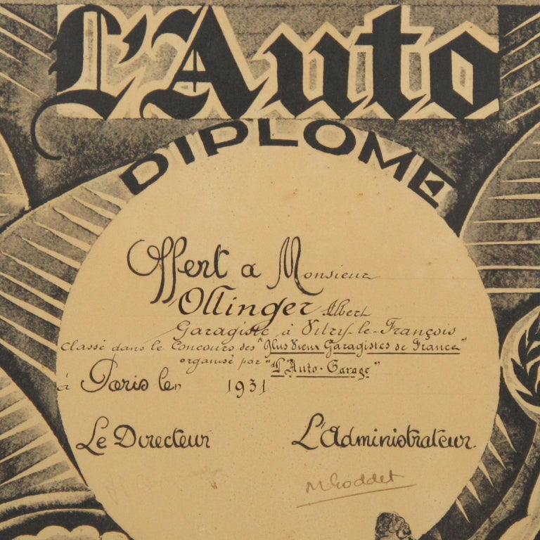 Maurice Picaud Aka Pico Rare French Automobile Magazine Art Deco Print ...