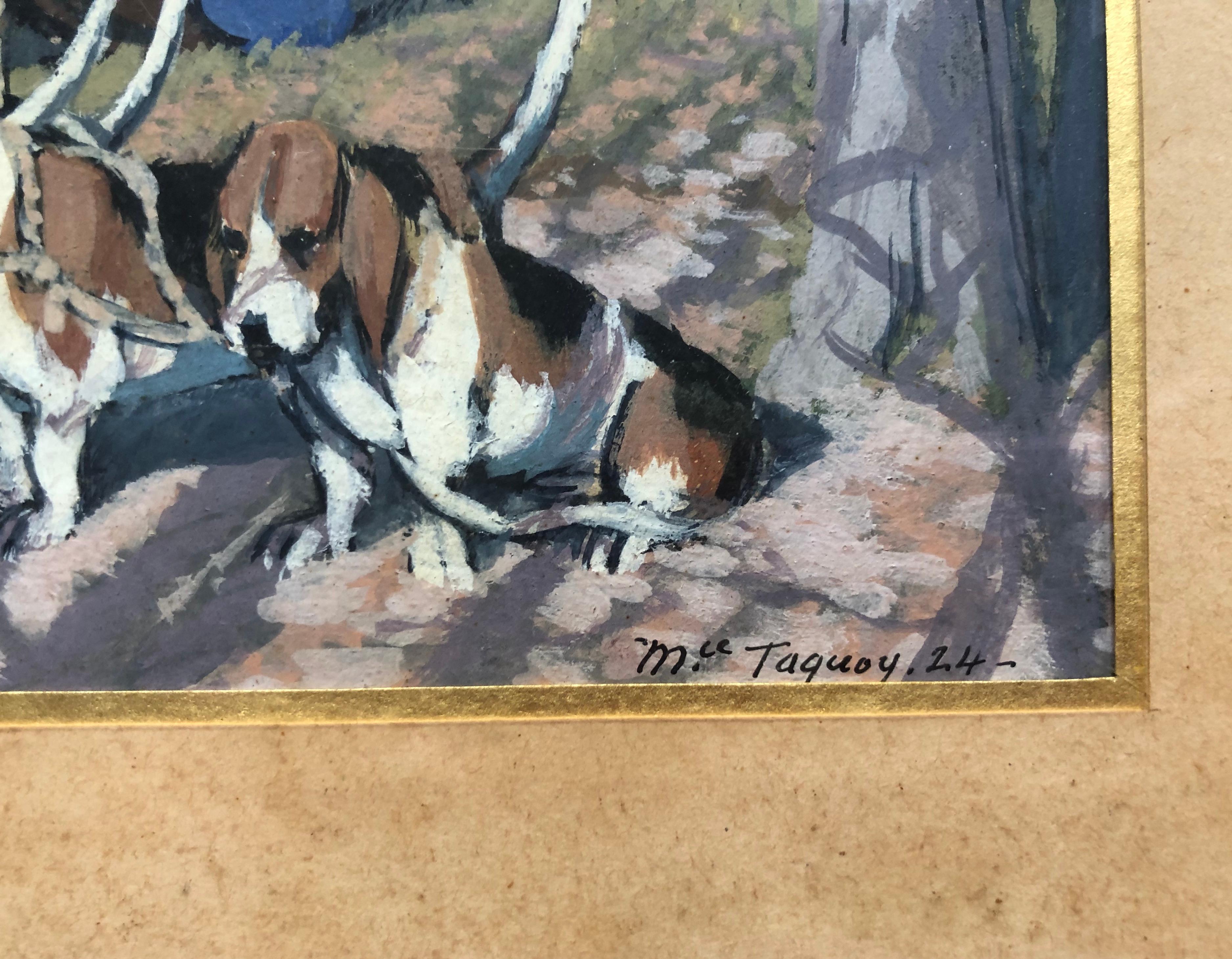 Maurice Taquoy - Huntsman And His Pack For Sale at 1stDibs