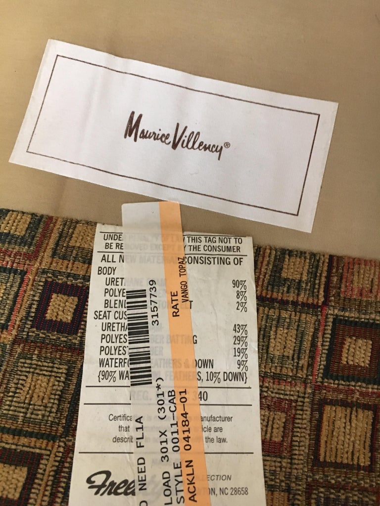 Maurice Villency Mid-Century Modern Upholstered Armchair Club at 1stDibs