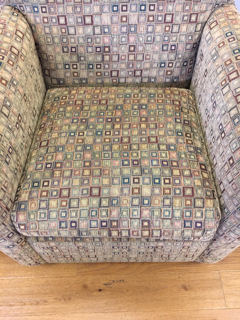 Maurice Villency Mid-Century Modern Upholstered Armchair Club at 1stDibs