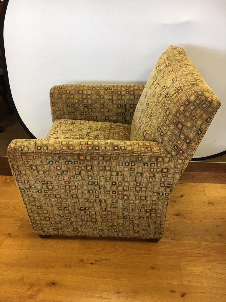 Maurice Villency Mid-Century Modern Upholstered Armchair Club at 1stDibs