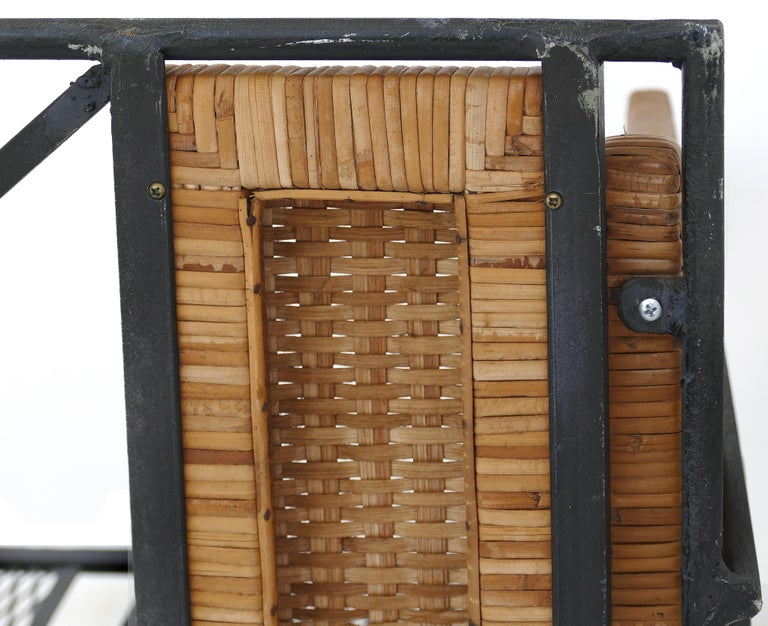 Maurizio Tempestini John S. Salterini Wrought Iron Sofa with Reed ...