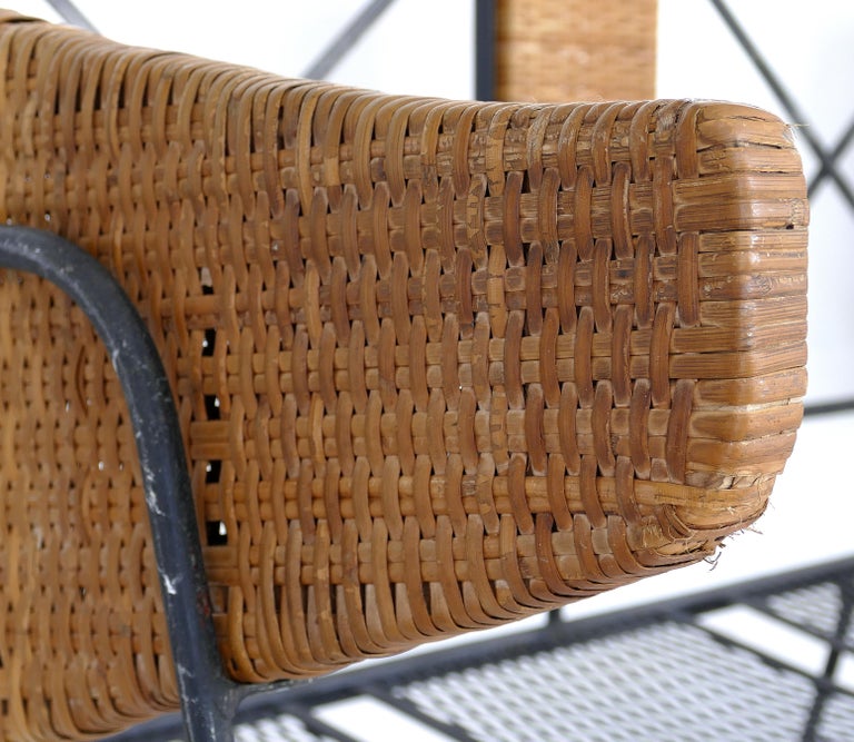 Maurizio Tempestini John S. Salterini Wrought Iron Sofa with Reed ...