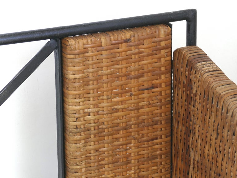 Maurizio Tempestini John S. Salterini Wrought Iron Sofa with Reed ...