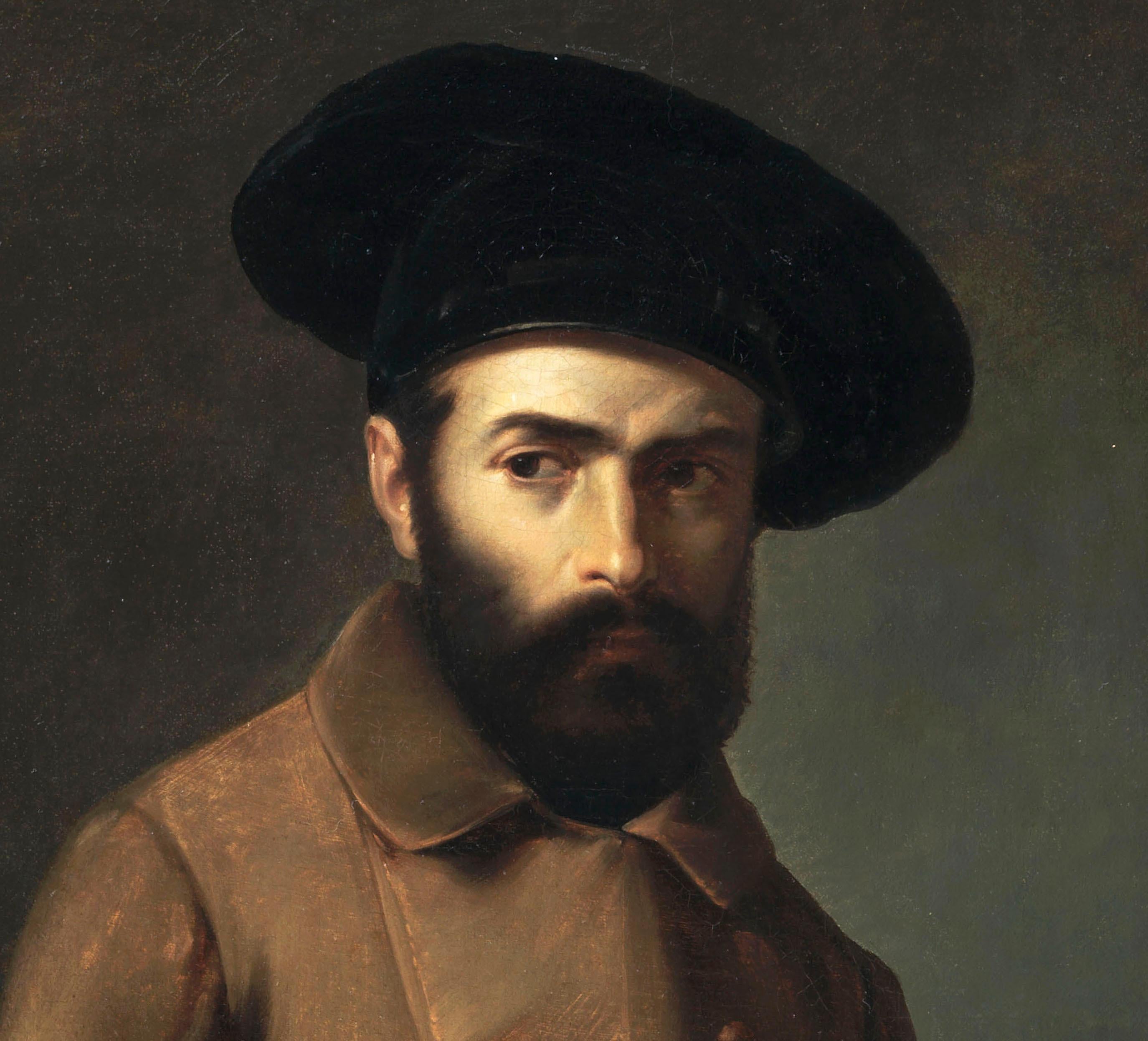 Mauro Conconi - Retrato del pintor Carlo Bellosio en venta en 1stDibs