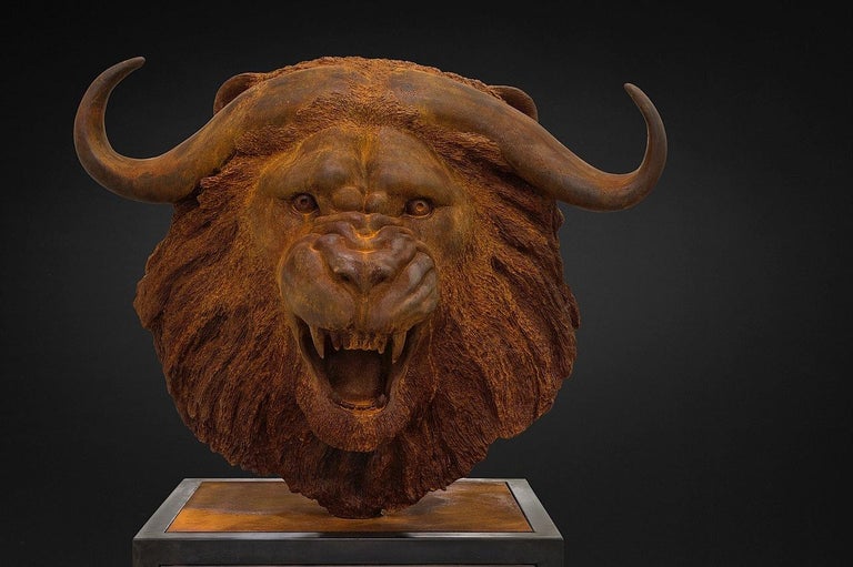 Mauro Corda - Tête Lion-Buffle, 2016 For Sale at 1stDibs