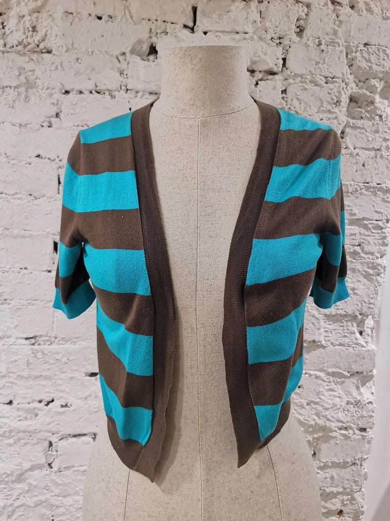 Mauro Grifoni brown turquoise cardigan - sweater at 1stDibs