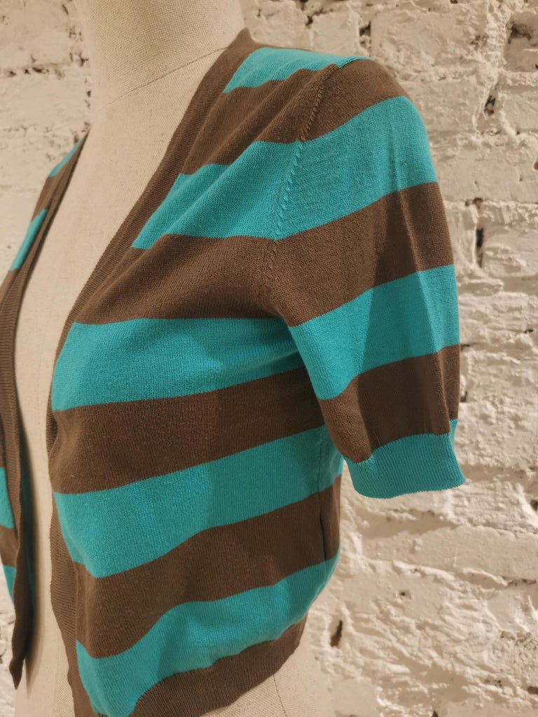 Mauro Grifoni brown turquoise cardigan - sweater at 1stDibs