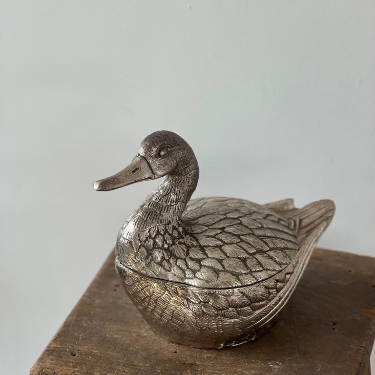 Mauro Manetti Italian Mid-Century Duck Ice Bucket For Sale at 1stDibs