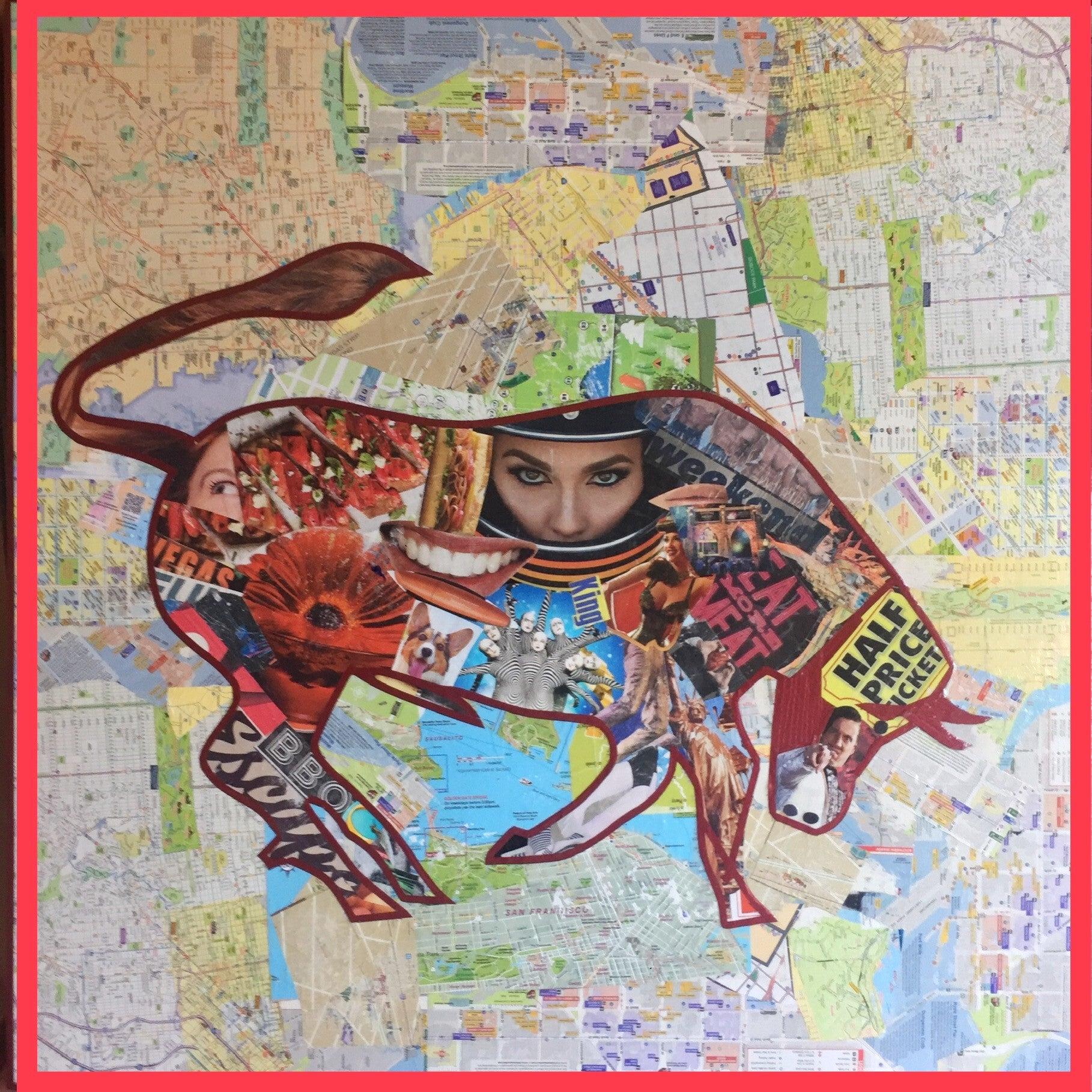 John Joseph Hanright - A Fine Romance, Pop Art Collage and Painting on ...