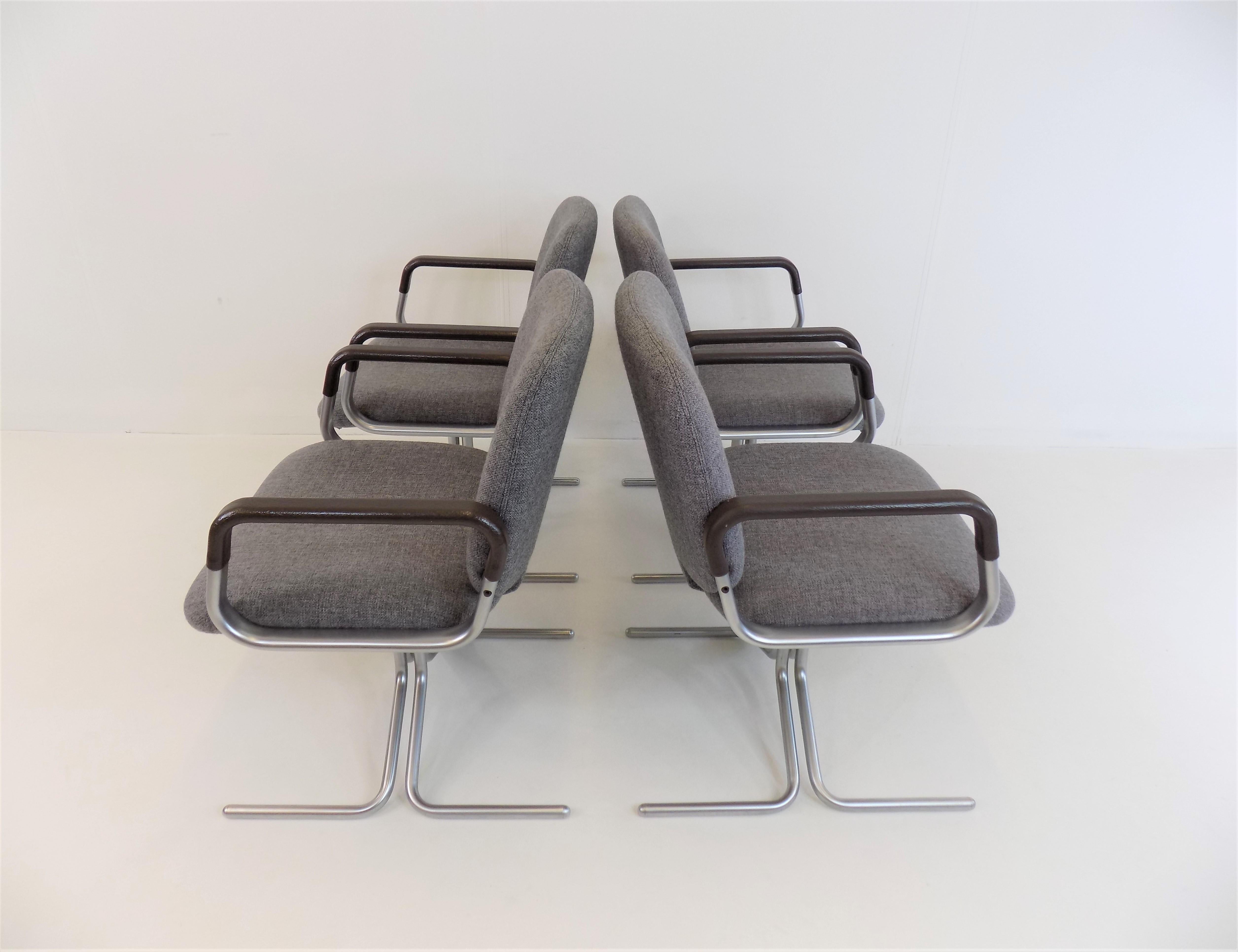 Mauser Seat 150 Set of 4 Dining/Conference Chairs by Herbert Hirche For ...