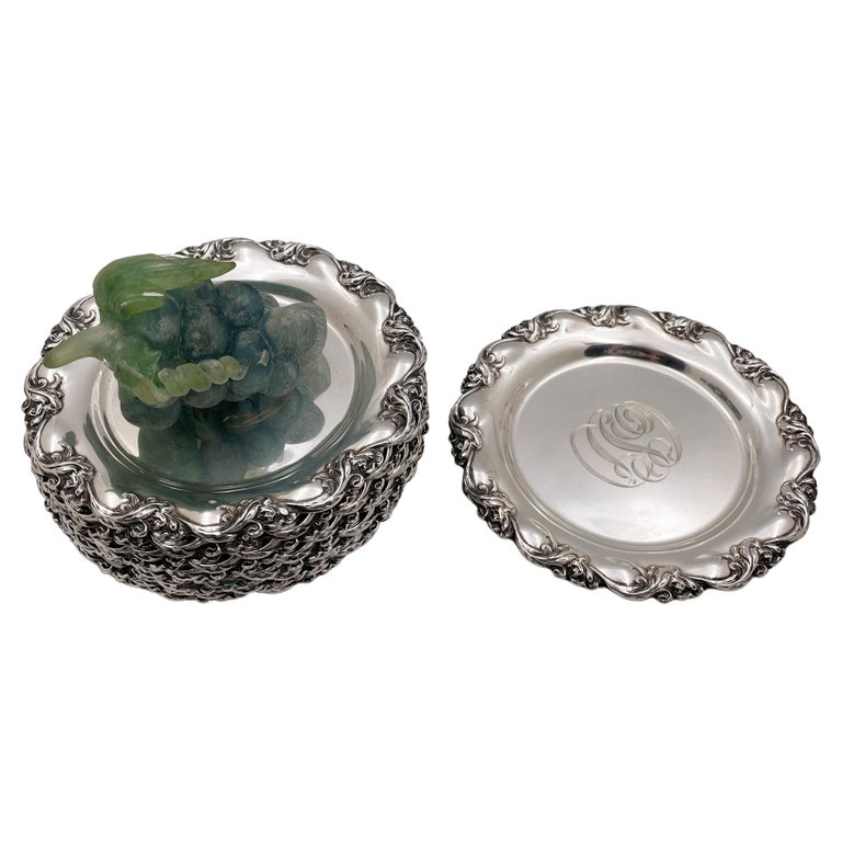 Mauser Sterling Silver Set of 12 Bread Plates/ Dishes in Art Nouveau ...
