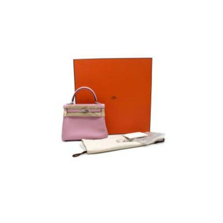 Mauve Sylvestre Clemence leather Kelly 25 bag PHW For Sale at 1stDibs