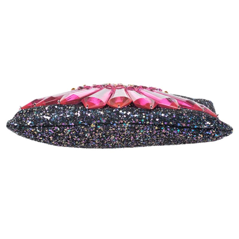 Mawi Multicolor Glitter with Acrylic Perspex Double Clutch at 1stDibs ...