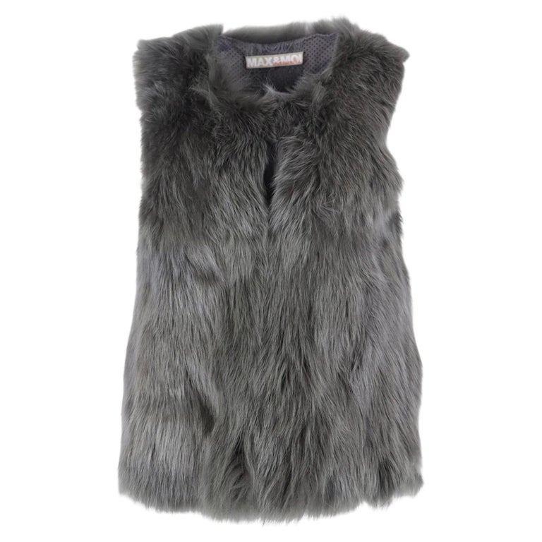 Max And Moi Fox Fur Gilet Fr 38 Uk 10 For Sale at 1stDibs