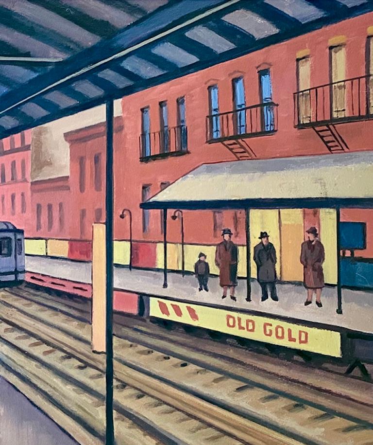 Max Arthur Cohn - "NYC Subway" American Modernism Scene WPA Mid-Century ...