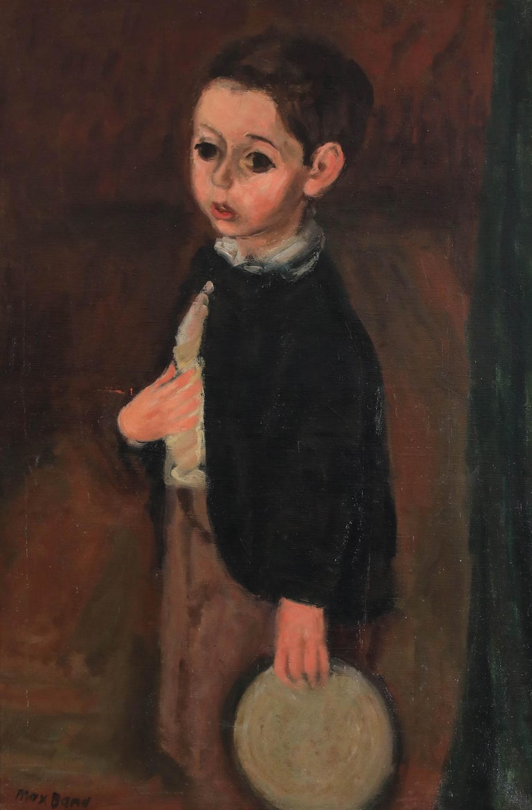 Max Band - Young boy by Max Band - Portrait painting For Sale at 1stDibs