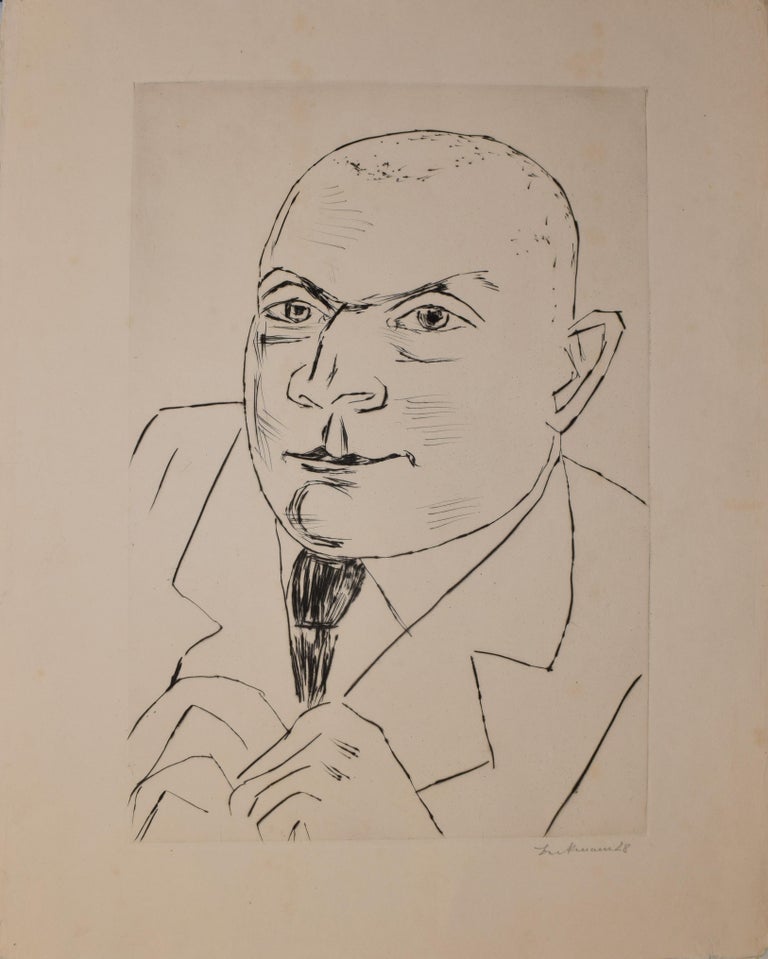 Max Beckmann - Portrait of Baron Simolin II (large version) For Sale at ...
