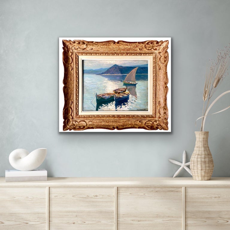 Max Bouvet - 19th century French impressionist painting Mediterranean ...