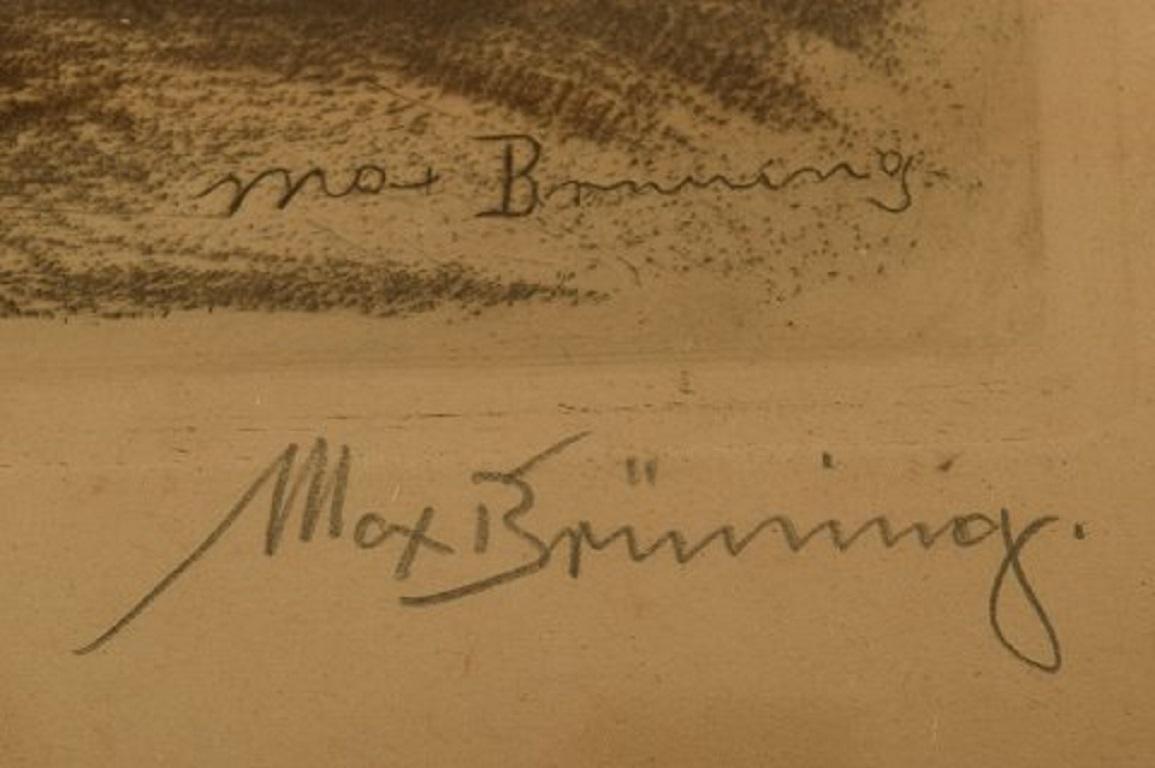 Max Brunning, 1888-1968, Erotic Portrait, Etching at 1stDibs