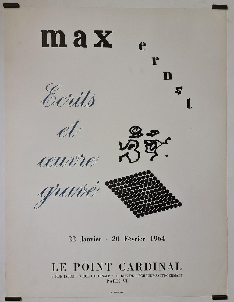 Max Ernst - 1964 Original exhibition poster of Max Ernst at the gallery ...
