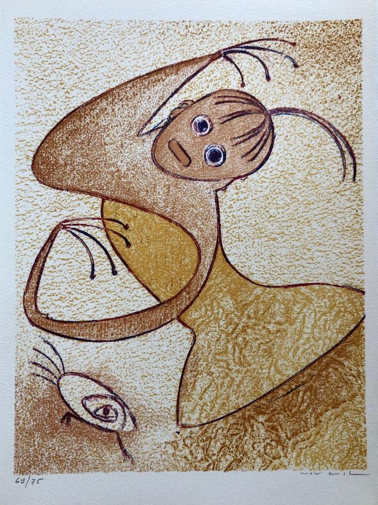 Max Ernst - Untitled, Hand-Signed Limited Edition Lithograph For Sale ...