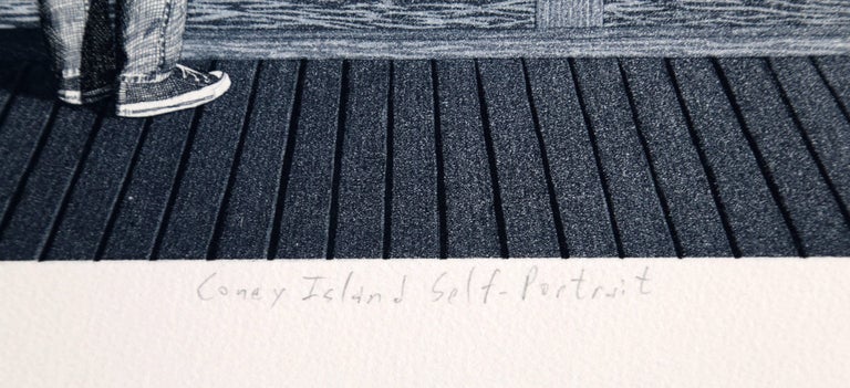 Max Ferguson - Coney Island - Self-Portrait, Etching by Max Ferguson at ...