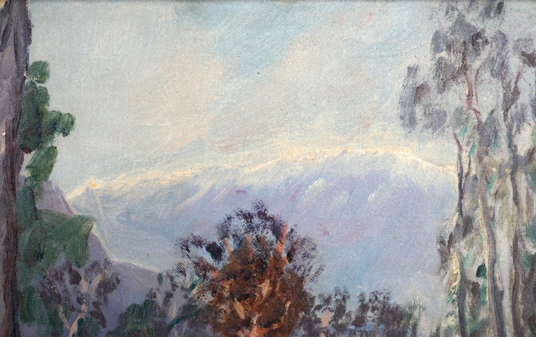 Max Fischel - Mid Century Santa Barbara Eucalyptus and River Landscape ...
