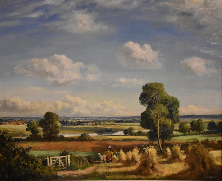 Max Hofler - Oil Painting by Max Hofler "Gathering the Harvest" For ...