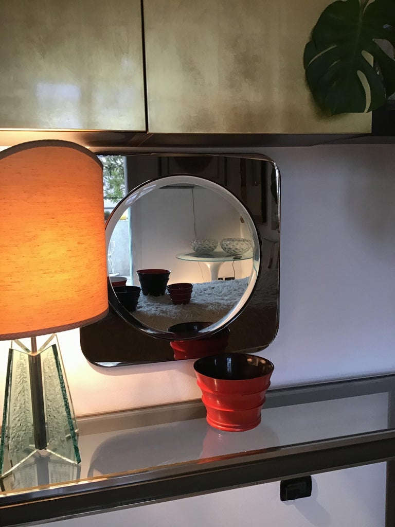 Max Ingrand F.A. Table Lamp Glass Metal Lampshade in Fabric, 1960 ...