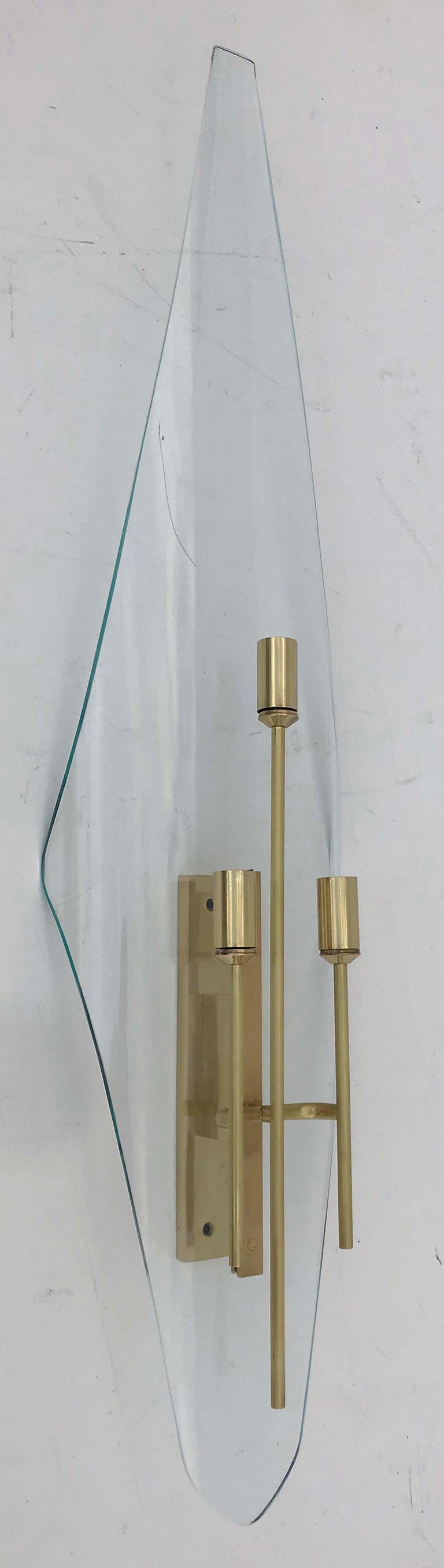 Max Ingrand Style Glass Sconce For Sale at 1stDibs