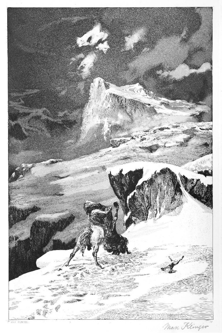 Max Klinger - Kämpfende Kentauren - Original Etching by M. Klinger ...