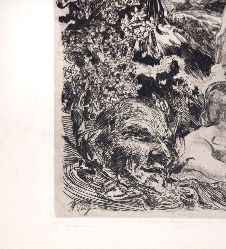 Max Klinger - Menzel Fest-Blatt - Original Etching by Max Klinger ...