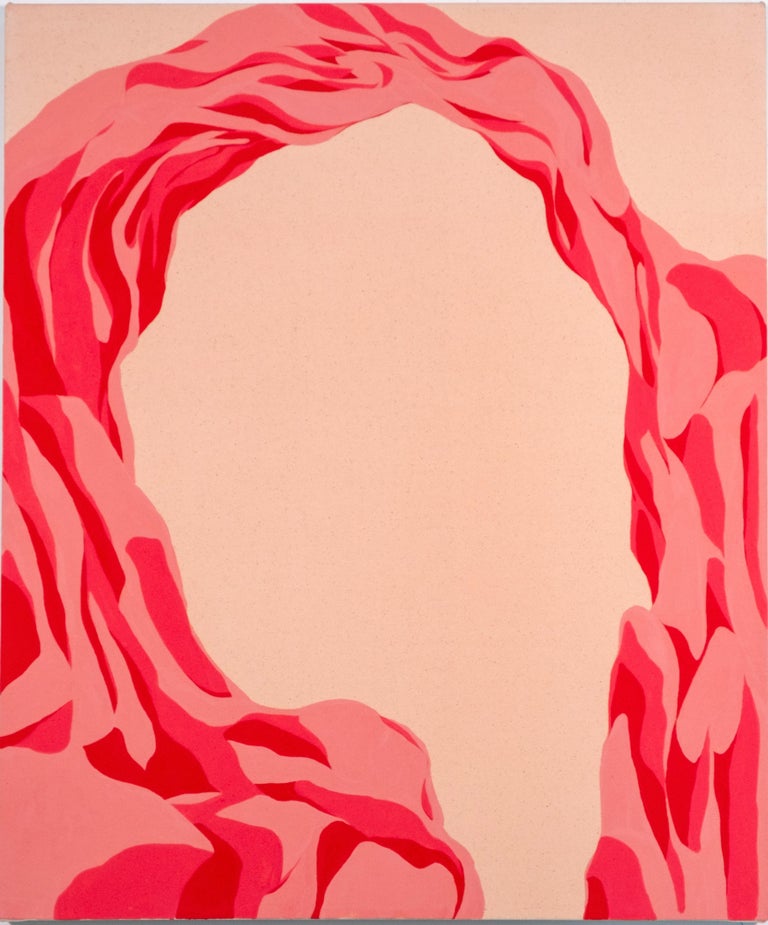 Max Kremer - "Arch" Contemporary Colorful Pink Toned Geometric Abstract ...