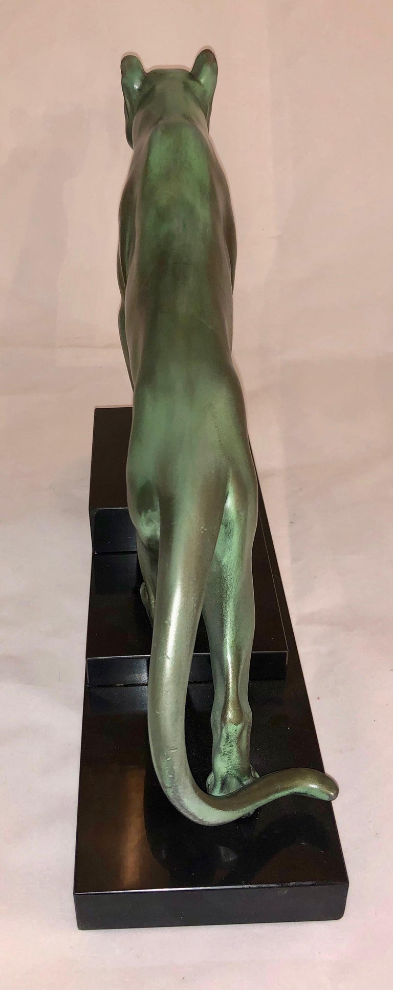 Max Le Verrier Art Deco Sculpture of a Panther, France, 1930 at 1stDibs