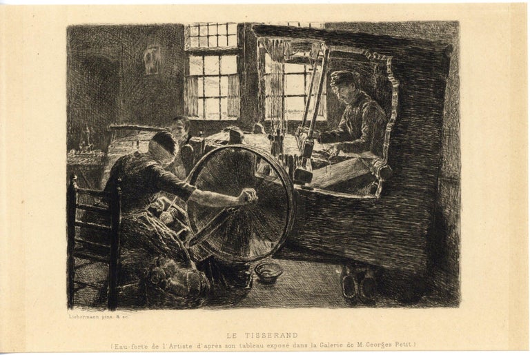 Max Liebermann - "Le Tisserand" original etching For Sale at 1stDibs