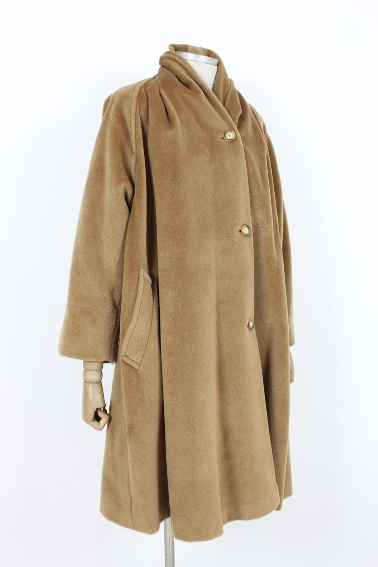 Max Mara Beige Wool Vintage Maxi Coat at 1stDibs