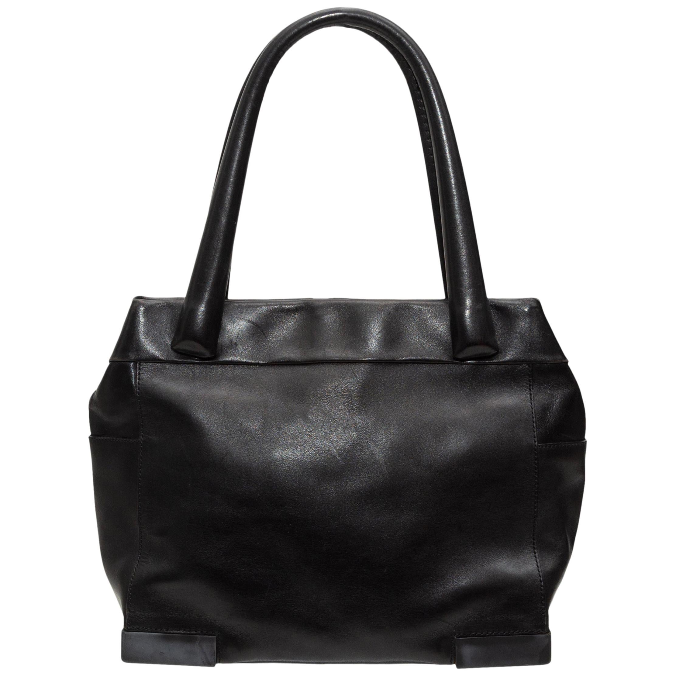 Max Mara Black Leather Shoulder Bag at 1stDibs